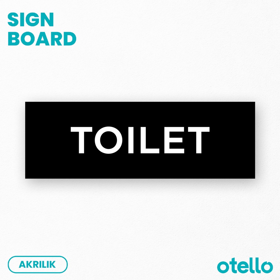 Jual Papan Tanda Toilet Sign Board WC Label Tempel Akrilik Print Papan ...