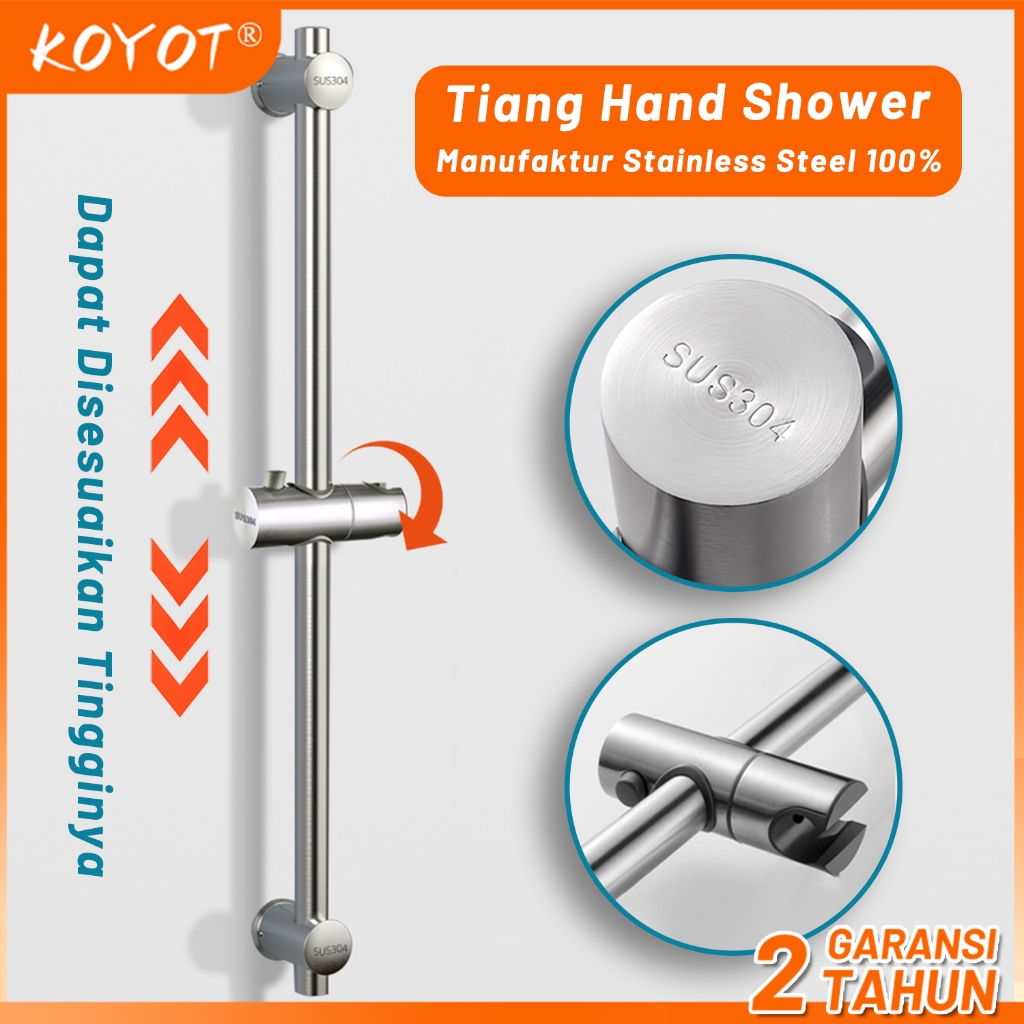 Jual KOYOT Tiang Hand Shower 304 Stainless Steel Tinggi Disesuaikan ...