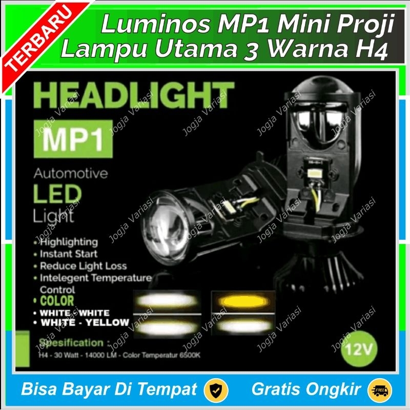 Jual LAMPU DEPAN MOTOR MOBIL MINI PROJI H6 H4 SINAR CUT OFF PUTIH ...