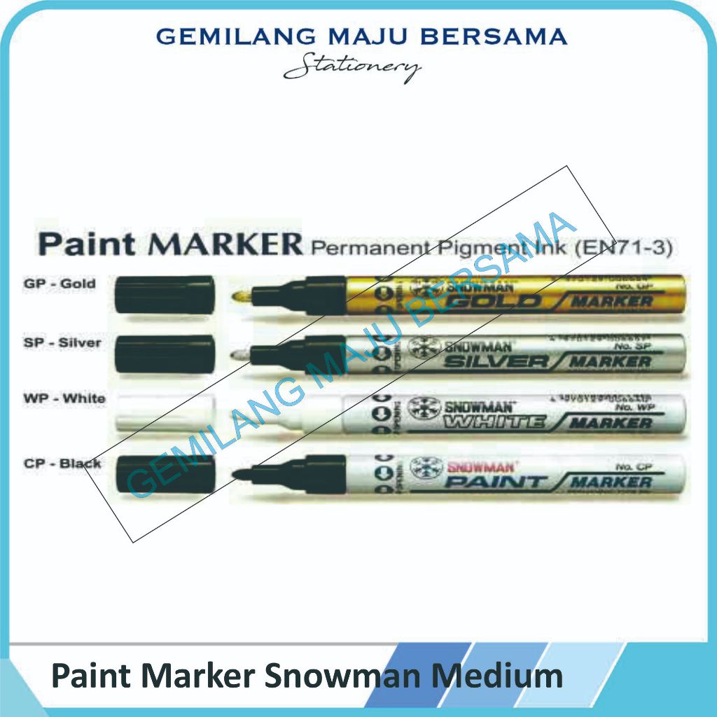 Jual Spidol Snowman Paint Marker ( Fine ) | Shopee Indonesia