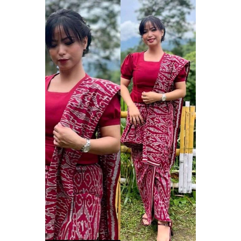 Jual setelan wanita set baju adat toraja - setelan dan selendang teun ...