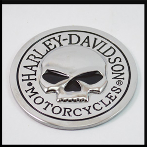 Jual Stiker Sticker Emblem Harley Davidson Willie G Skull Chrome Metal ...
