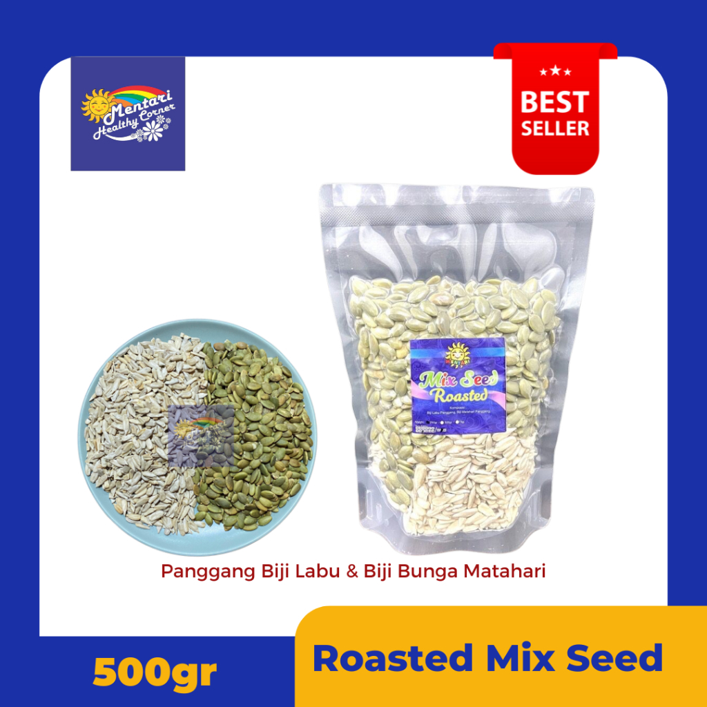 Jual Roasted Mix Seed 500gr ( Mix Biji labu, Biji Matahari Panggang ...