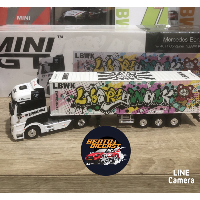 Jual Mini GT Nissan Mercedes-Benz Actros W/40 Ft container "LBWK Kuma ...