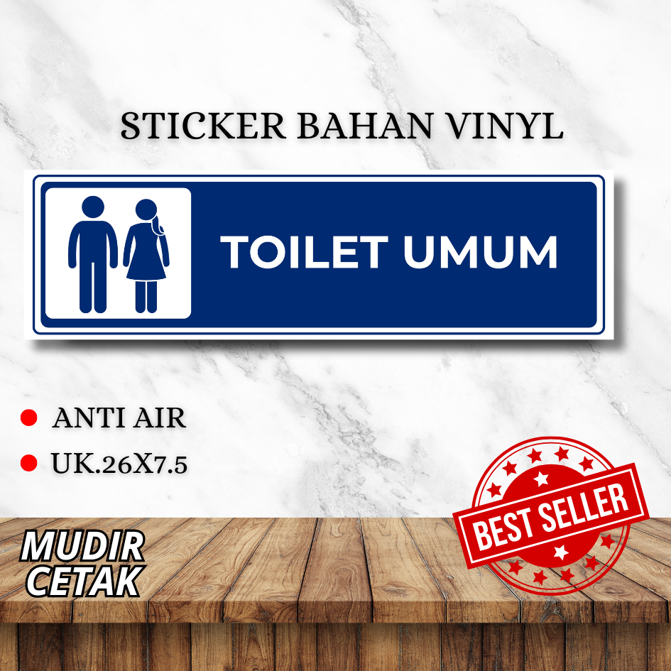 Jual Stiker Toilet Umum / Stiker Toilet / Stiker Kamar Mandi / Stiker ...
