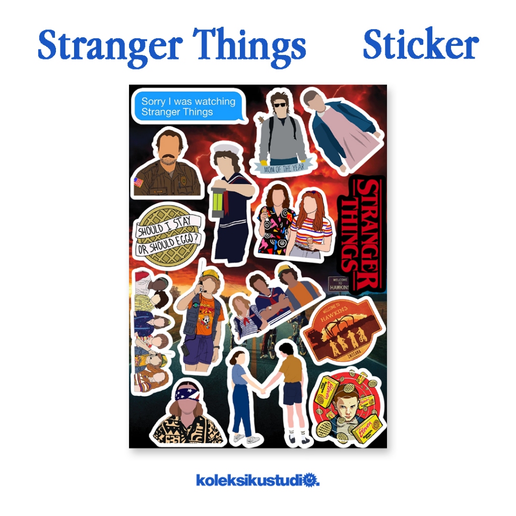 Jual Stiker Stranger Things Sticker Movie Film Series Aesthetic Lucu ...