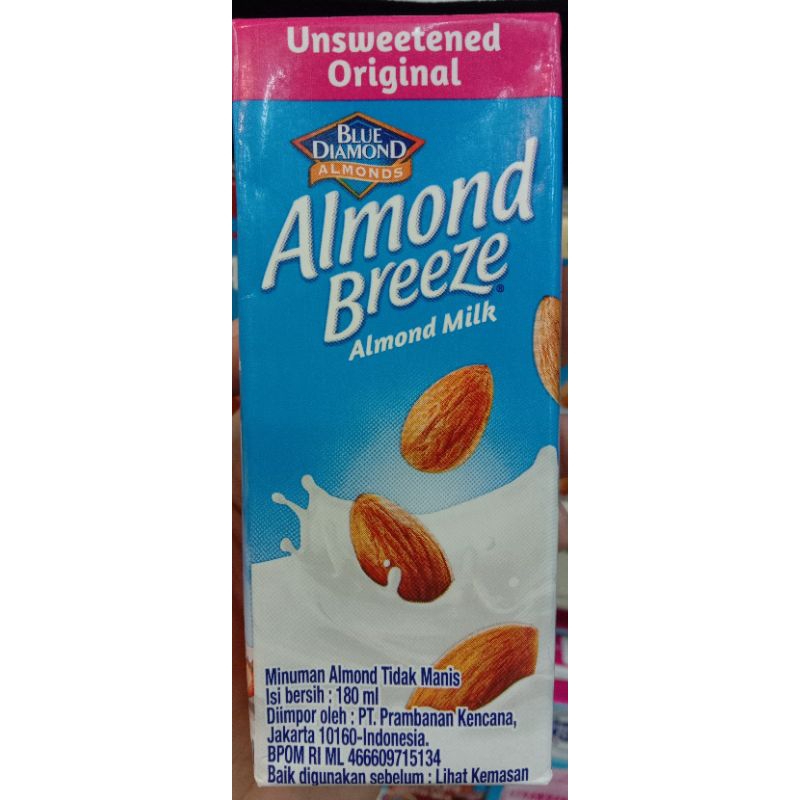 Jual BLUE DIAMOND ALMOND MILK UNSWEETENED ORIGINAL 180ML | Shopee Indonesia