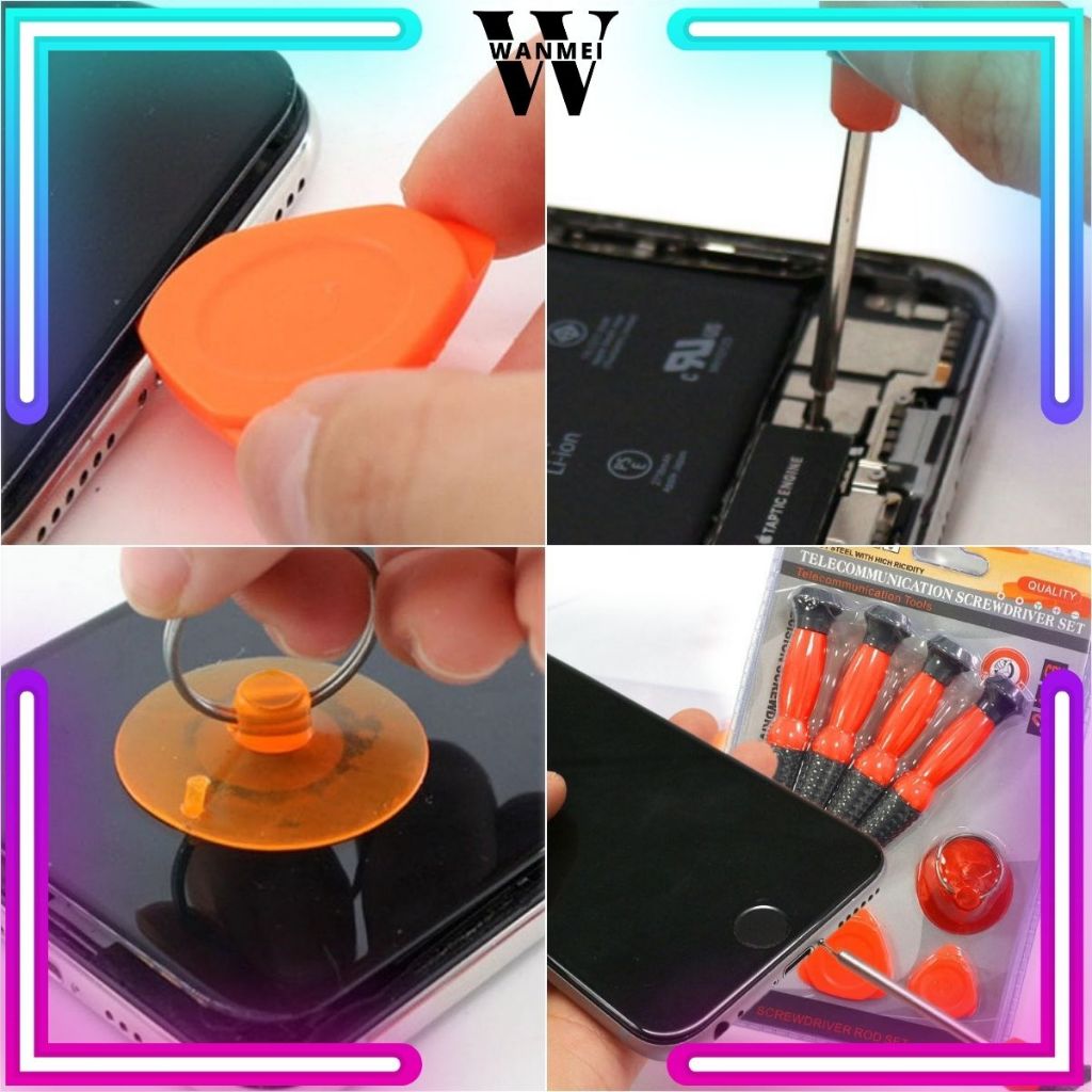 Jual WM Obeng HP Set 7IN1 + 2 Pembuka Casing Free Penghisap / Peralatan ...