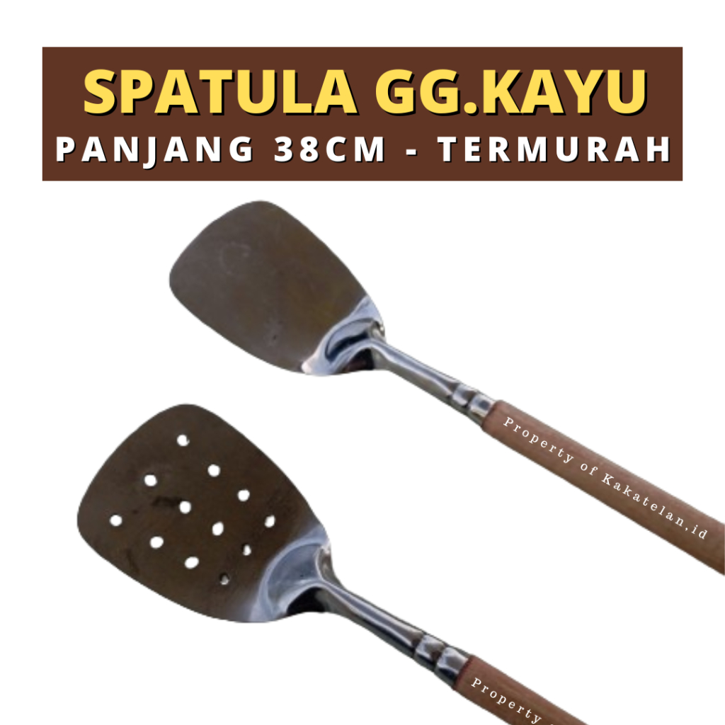 Jual Spatula Gagang Kayu - Sutil Gagang Kayu - Sodet Gagang Kayu ...