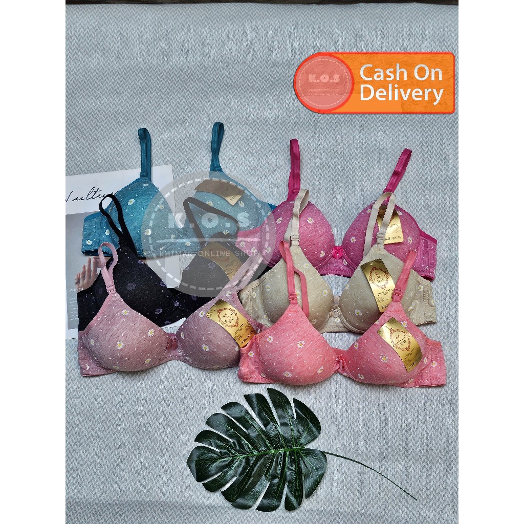 Jual bra kombinasi motif bunga busa tipis kait 2 size 34 - 38 | Shopee ...
