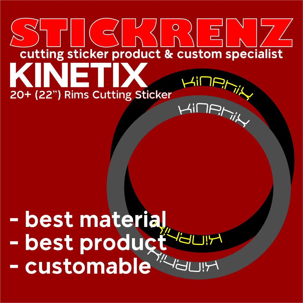 Jual Cutting Sticker Velg Rims Sepeda Lipat Kinetix 01 Custom | Shopee ...