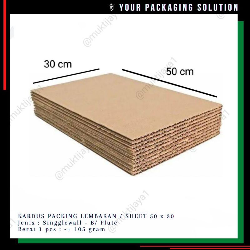 Jual Sheet Packing • 50x30cm • Karton/ Kardus Lembaran | Shopee Indonesia