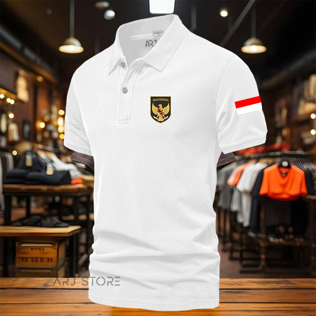 Jual COD T-shrit POLO kerah Logo Pancasila Garuda | Indonesia | Timnas | Bisa Custom | Text ...