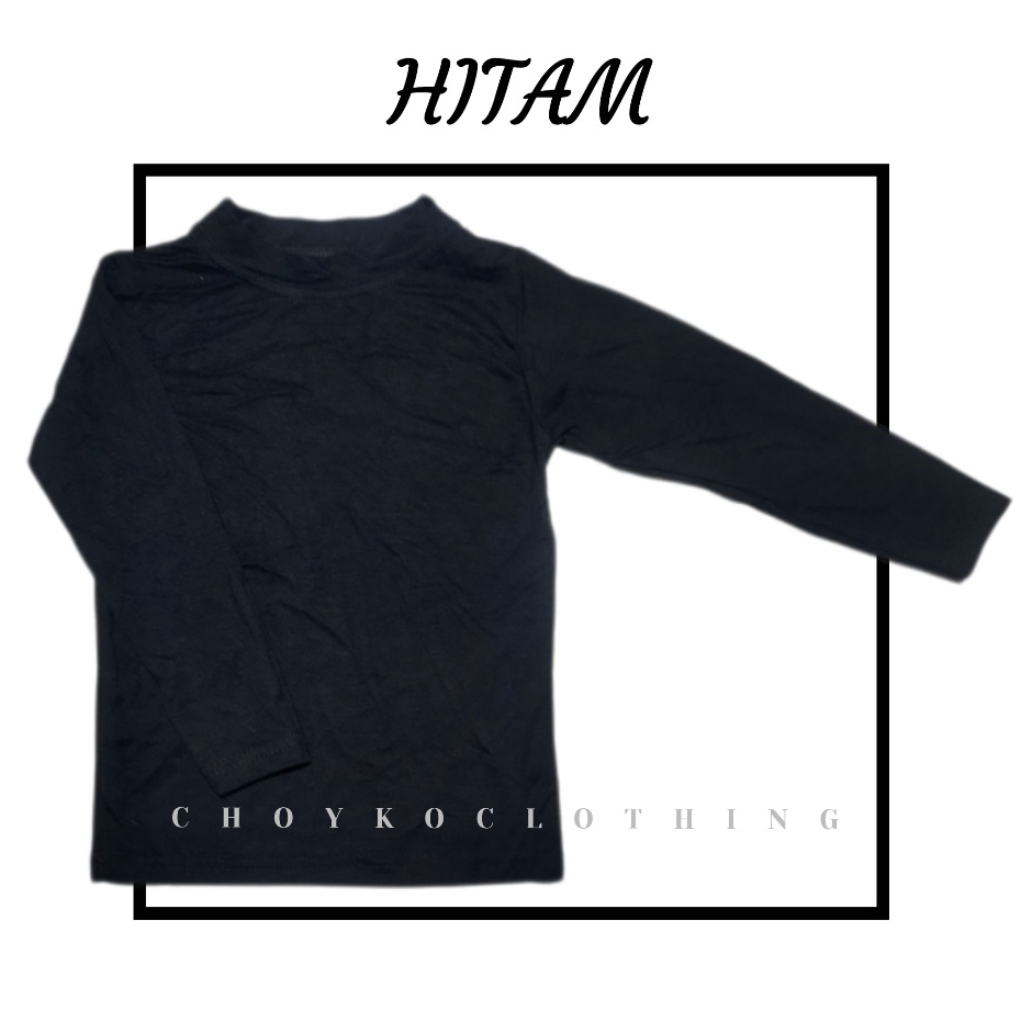 Jual baju manset anak lengan panjang 1-13 tahun hitam | Shopee Indonesia