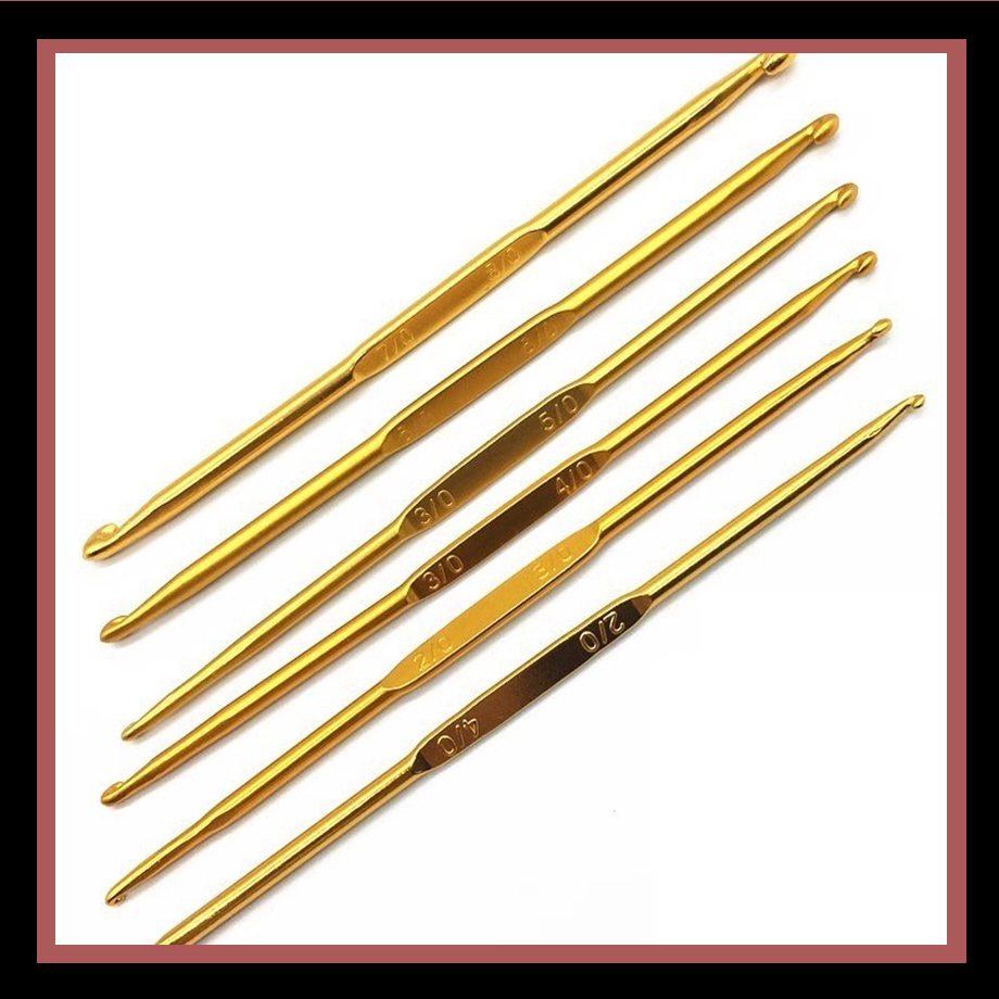 Jual Hakpen Almunium double / Jarum rajut double pointed crochet hook ...