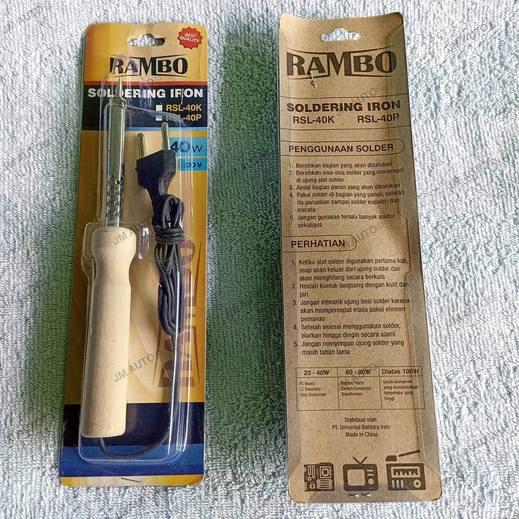 Jual Solder Kayu Rambo +/- 20cm 20w 40w 60w 80w 100w alat Solder PCB ...