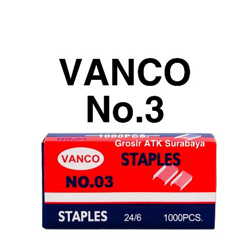 Jual ISI STAPLES VANCO NO. 3 / 24/6 Lebih Murah Dari Max Kangaro Joyko No 3 24/6 | Shopee Indonesia