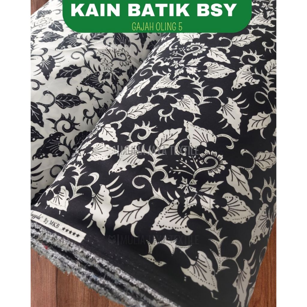 Jual Kain Batik Bsy Polyester Lembut Motif Gajah Oling Premium Halus ...