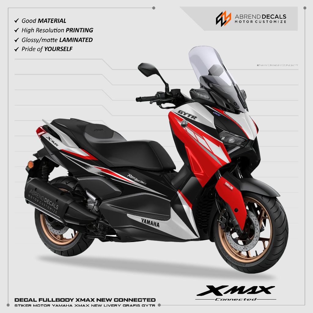 Jual DECAL FULLBODY XMAX NEW CONNECTED LIVERY GRAFIS GYTR / STIKER ...