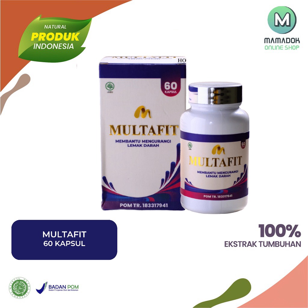 Jual Multafit Kapsul Herbal Penurun Lemak Darah Obat Stroke Kolesterol 60 Kapsul | Shopee Indonesia