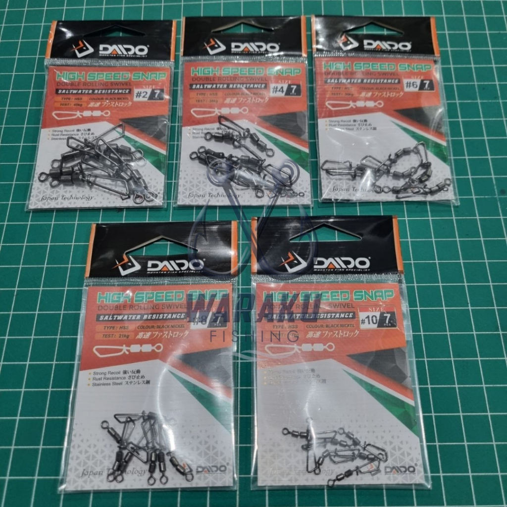 Jual Kili Casting Daido High Speed Snap / Double Rolling Swivel ...