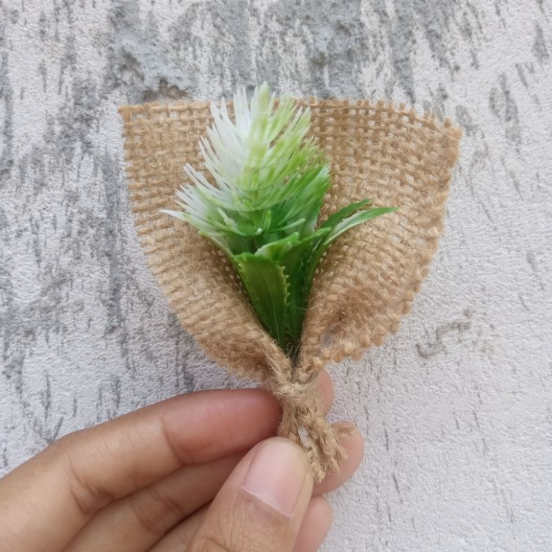 Jual Hiasan kukas kain goni magnet besi bunga tempelan kulkas estetik ...