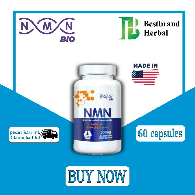 Jual NMN Bio - nicotinamide mononucleotide 500mg 30 capsule | Shopee ...