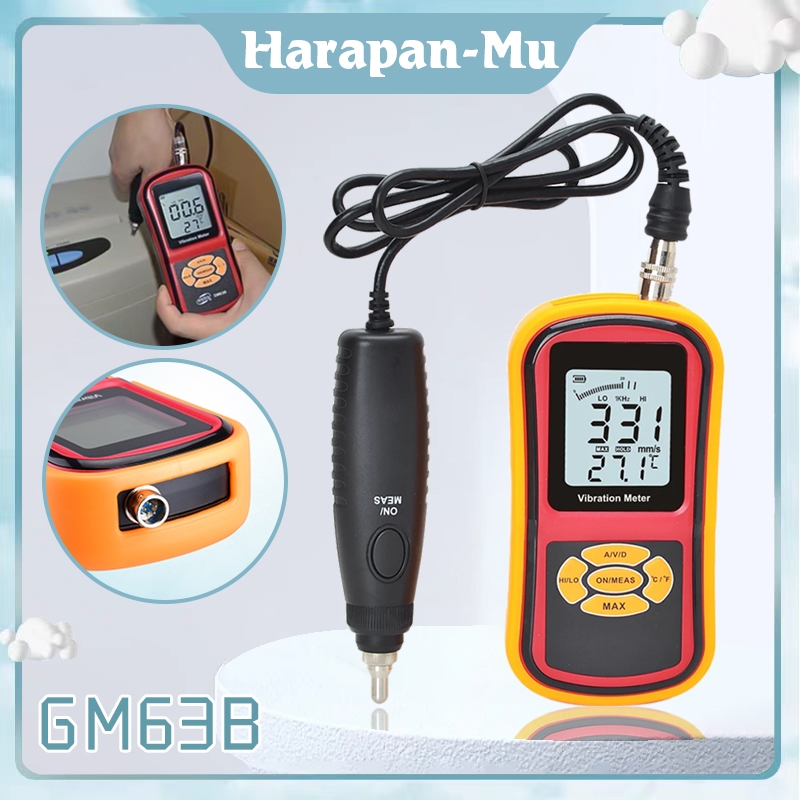 Jual Vibration Meter GM63B Smart Sensor Vibrometer Alat Ukur Vibration ...