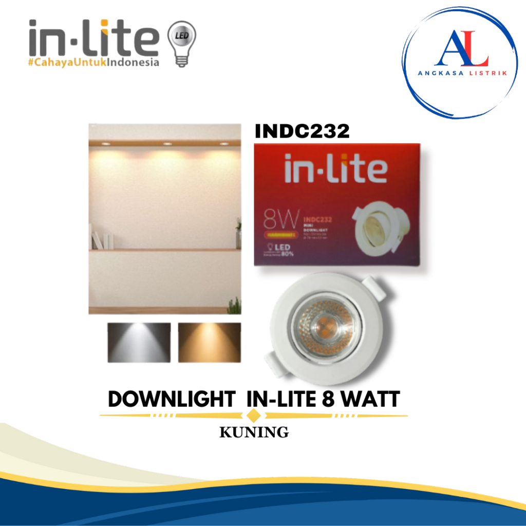Jual LAMPU LED SPOTLIGHT MINI DOWNLIGHT INLITE 8W 8 WATT - INDC232 ...