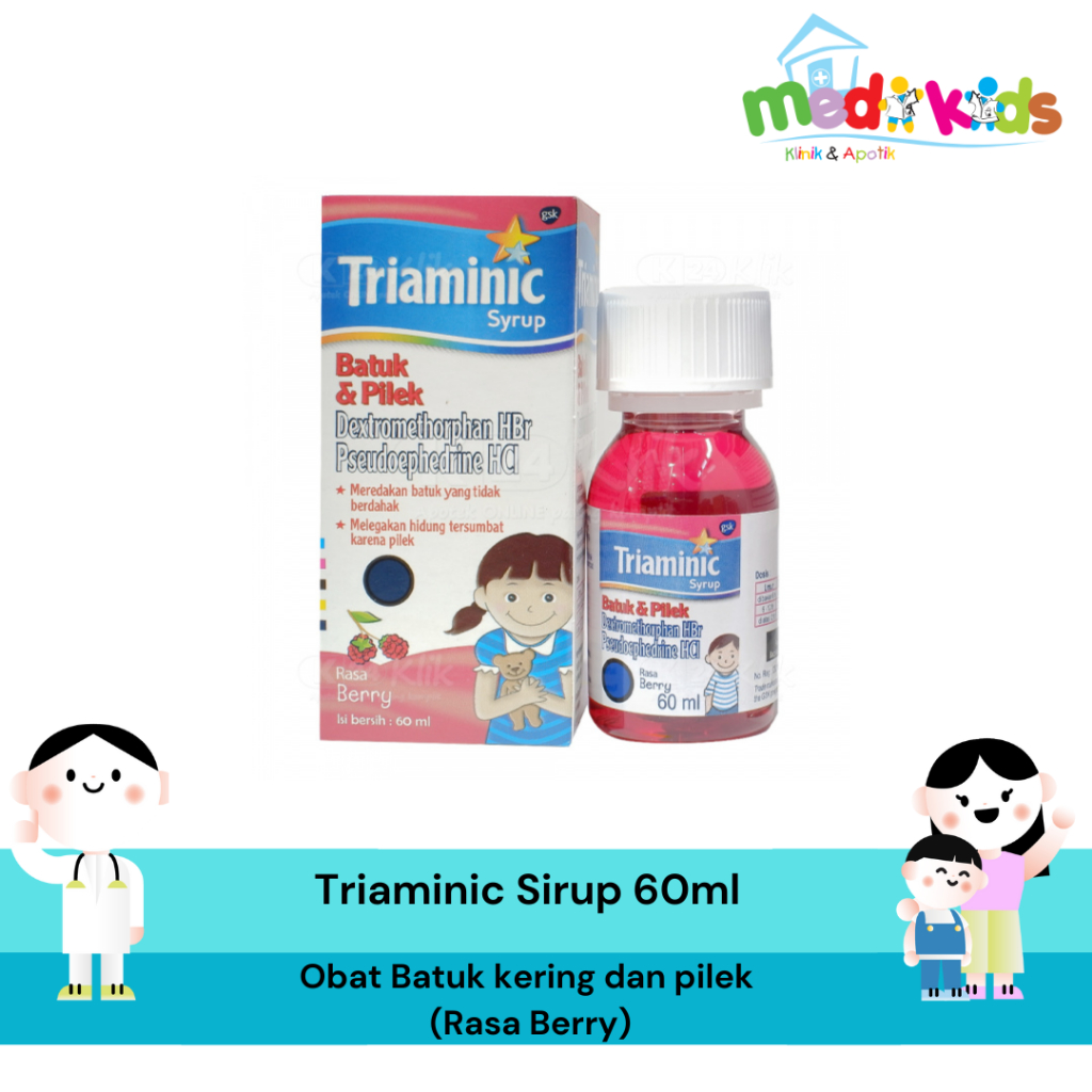 Jual Triaminic Sirup 60ml - Obat Batuk Kering dan Pilek (Rasa Berry ...