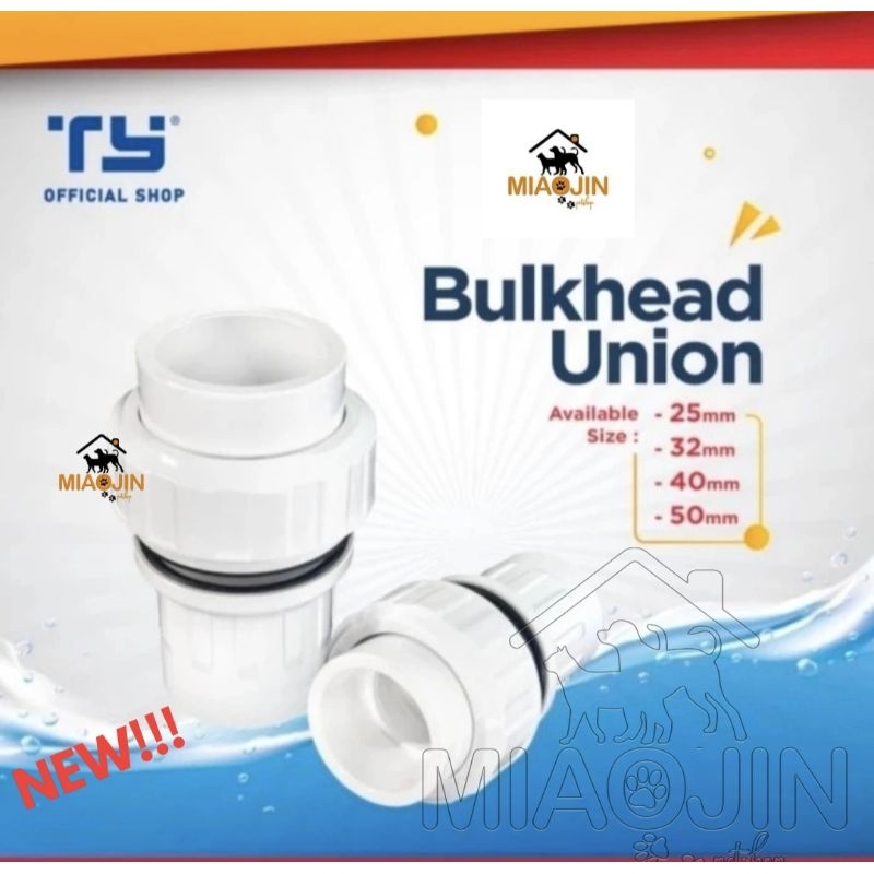 Jual TY BulkHead Lurus Fitting Vault Ring Pipa Pipe U - PVC Mayin By ...