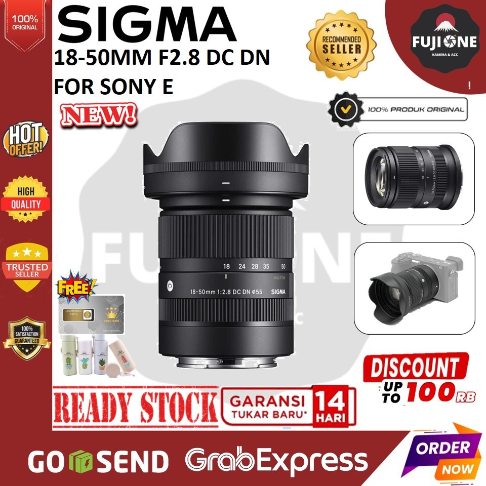 Jual Sigma 18-50mm f2.8 Sony E APSC DC DN Contemporary Sigma 18-50 f/2.8 Lensa Kamera | Shopee ...