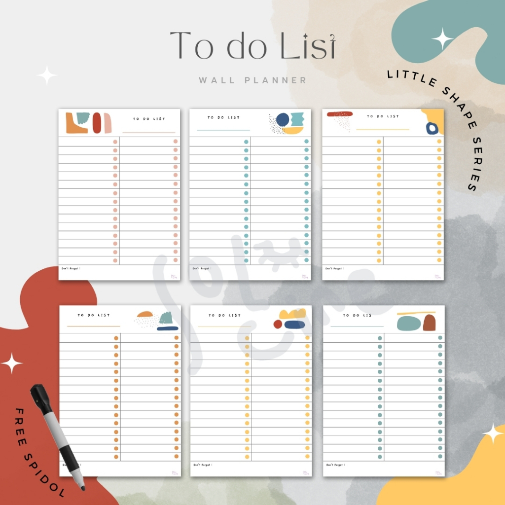 Jual To do List / Check List / Wall Planner - Little Shape Series ...