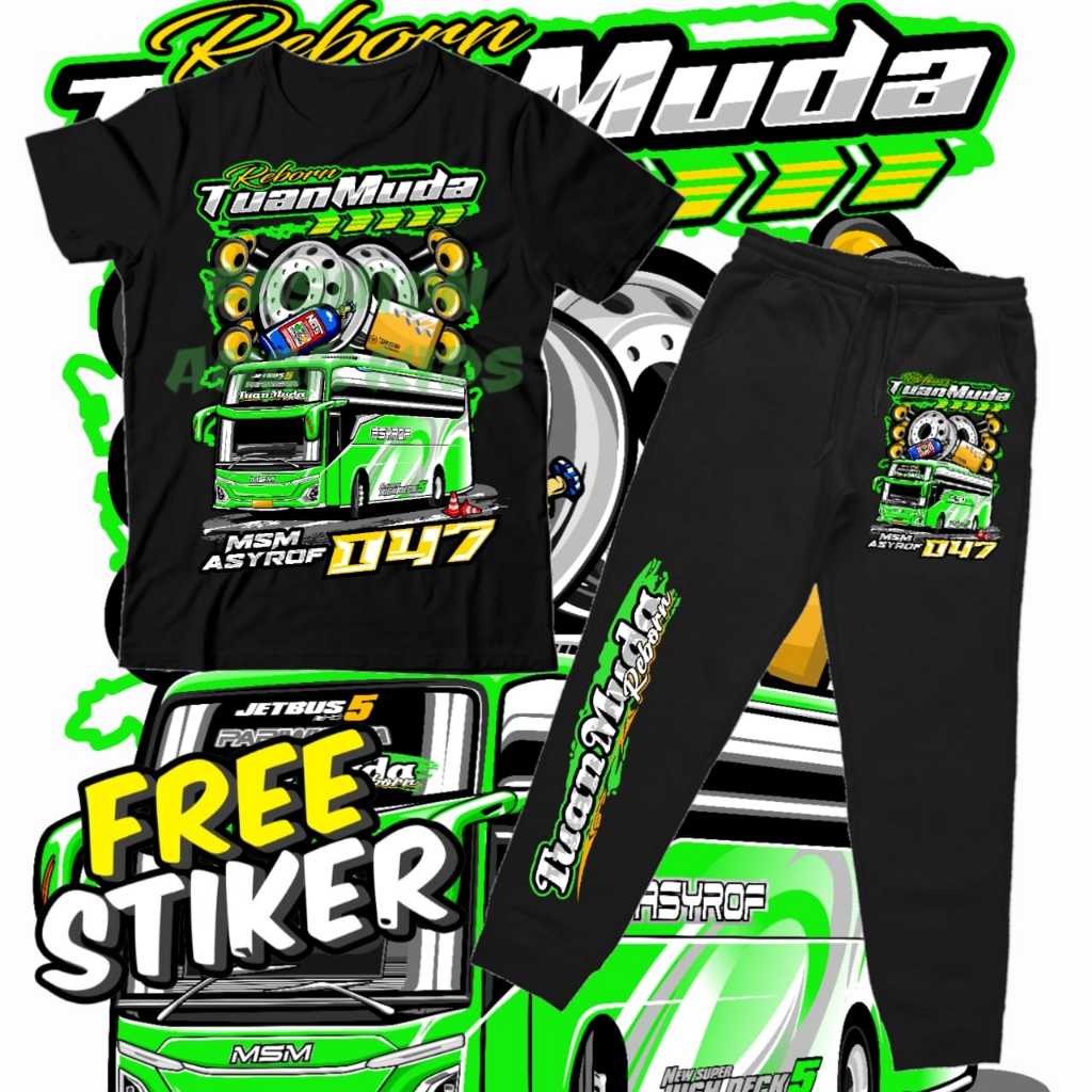 Jual (FREE STICKER) SETELAN KAOS & JOGGER ANAK BISMANIA NEW TUAN MUDA ...