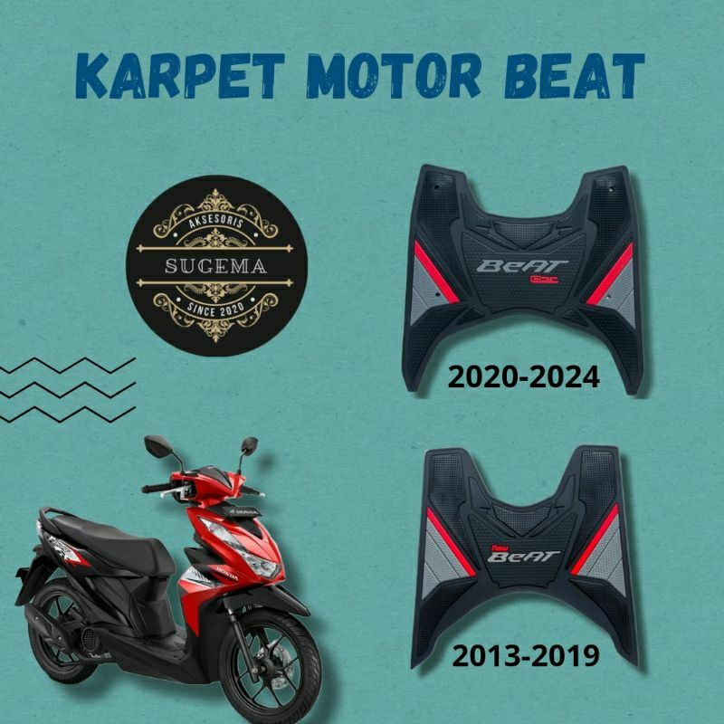 Jual Aksesoris Motor Honda Beat 2013 sd 2025 / Karpet Motor Beat 2013 ...
