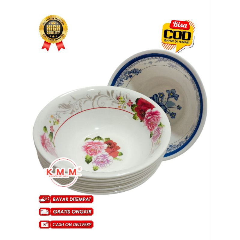 Jual Mangkok Besar Melamin 8 Inch - Mangkok Motif Bunga - Mangkok ...