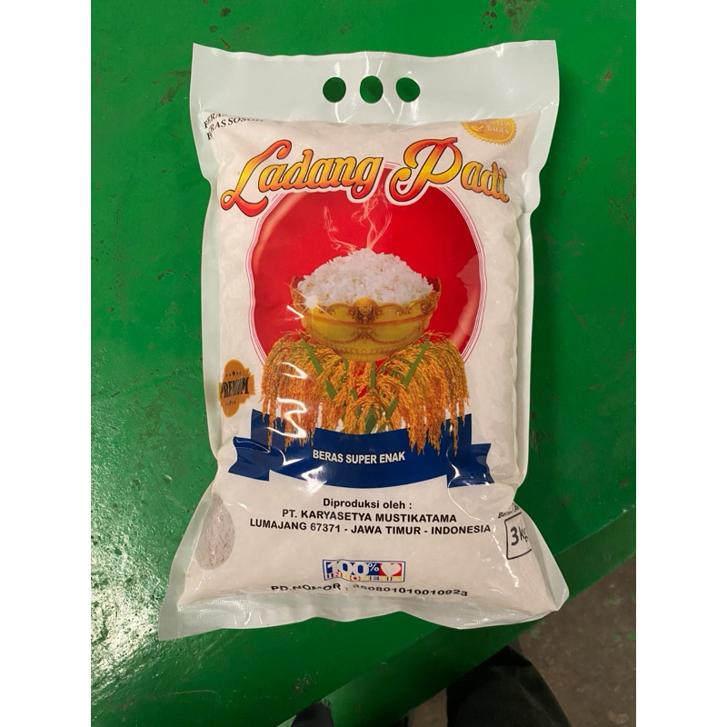 Jual Beras super premium Ladang Padi kemasan 3 kg | Shopee Indonesia
