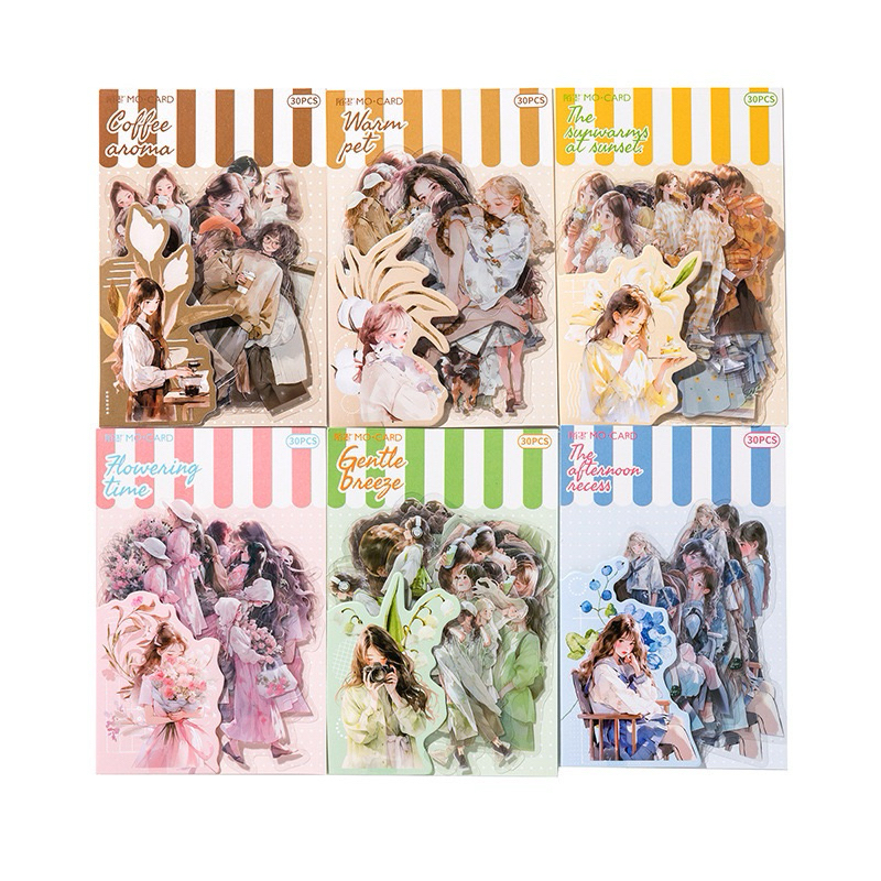 Jual (1CB) sticker transparan perempuan wanita cantik cute pretty ...