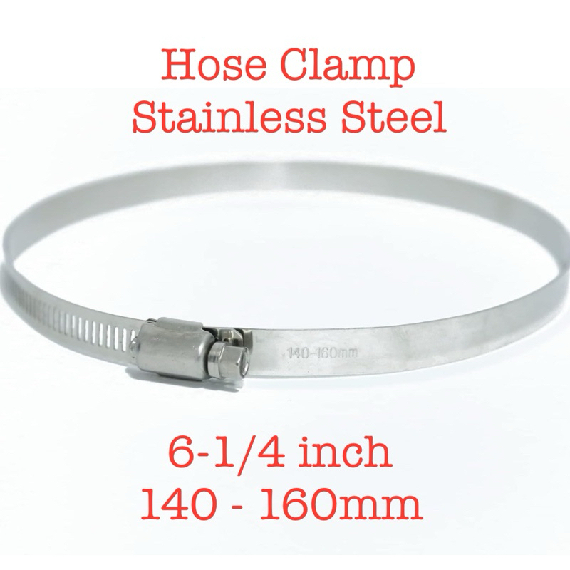 Jual Klem Selang Pipa 6 1/4 inch 140-160mm Hose Clamp Adjustable ...