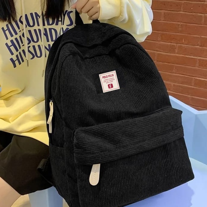Jual FG2 Tas ransel corduroy tas backpack corduroy tas sekolah ransel ...