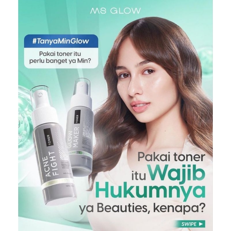 Jual TONER ACNE[Toner jerawat komedo dan beruntusan] MS GLOW BARCODE ...
