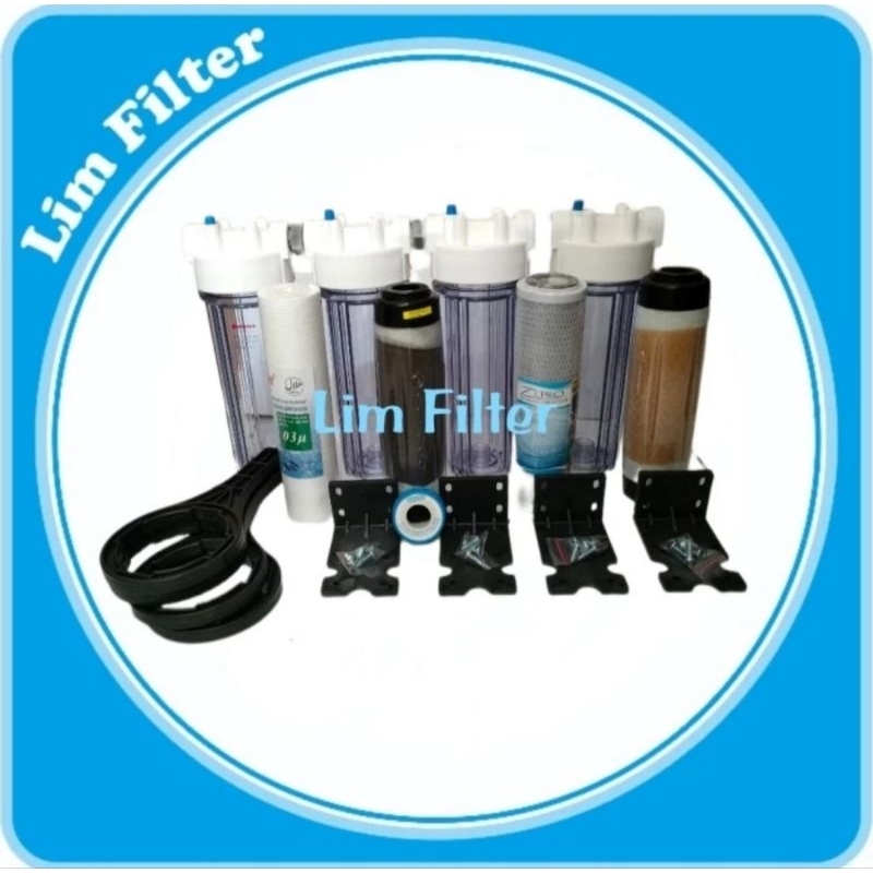 Jual PAKET FILTER AIR 4 HOUSING 10" UNTUK AIR SUMUR ATAU AIR PAM ...