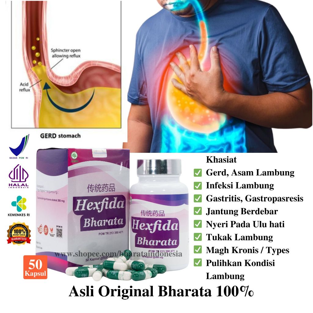 Jual Obat Jantung Berdebar Infeksi Lambung Ampuh HEXFIDA BHARATA ...