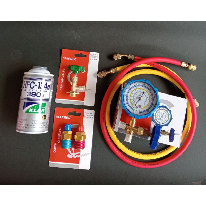Jual PAKET ISI FREON AC MOBIL R134A PAKET KOMPLIT FREON 134A AC MOBIL ...