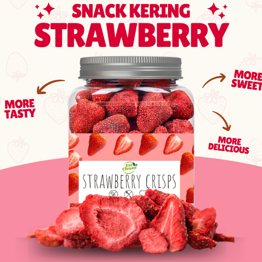 Jual Snack Buah Strawberry Kering - Freeze Dried Strawberry - Cemilan ...