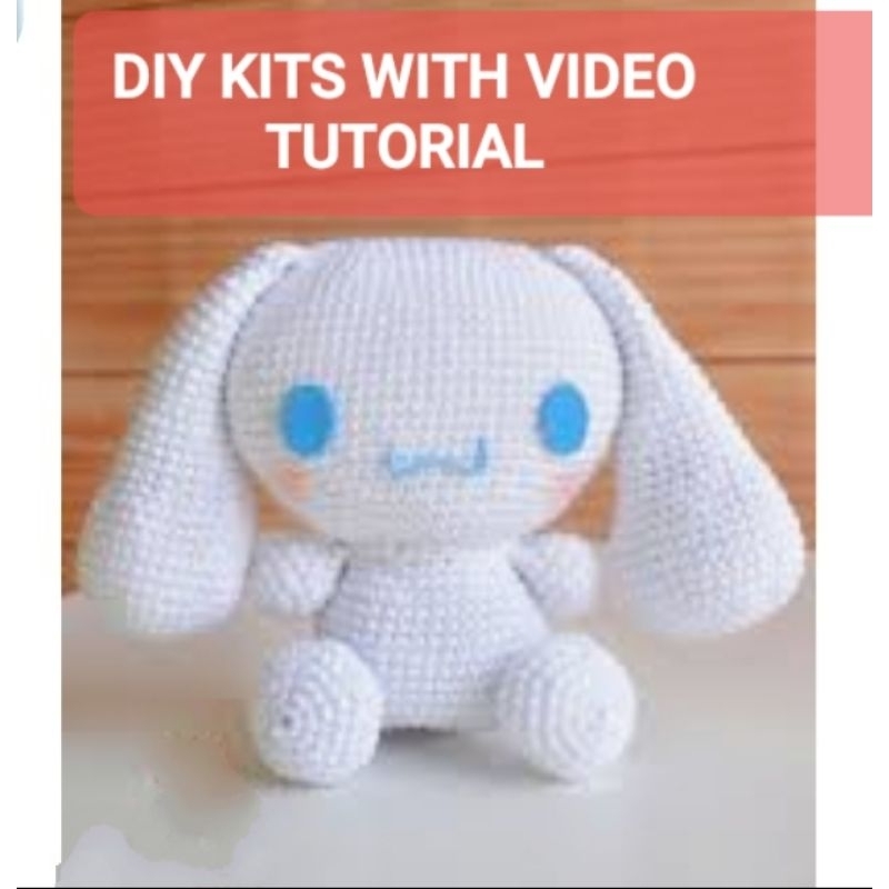 Jual AMIGURUMI Crochet kit CINNAMOROLL DIY BONEKA WITH VIDEO TUTORIAL ...