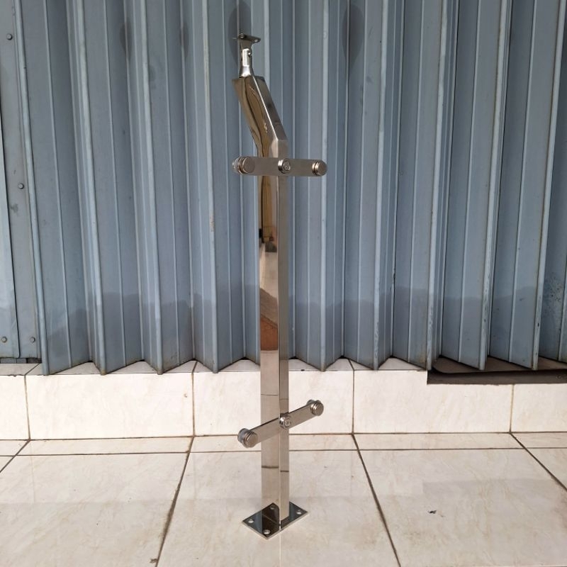 Jual Tiang railing tangga stainless kaca / railing stainless kaca ...
