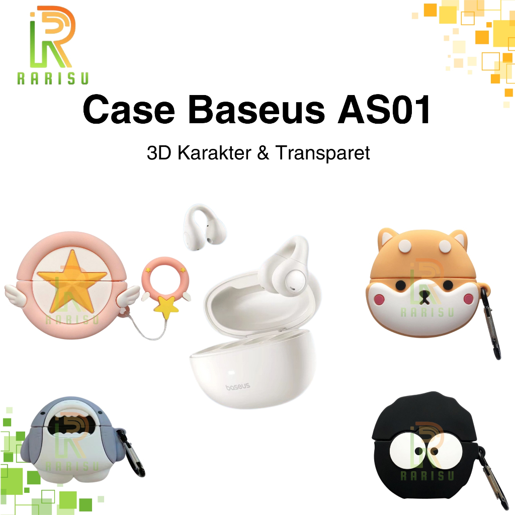 Jual Case Baseus AirGo AS01 3D Kartun Lucu Casing Earphone TWS ...