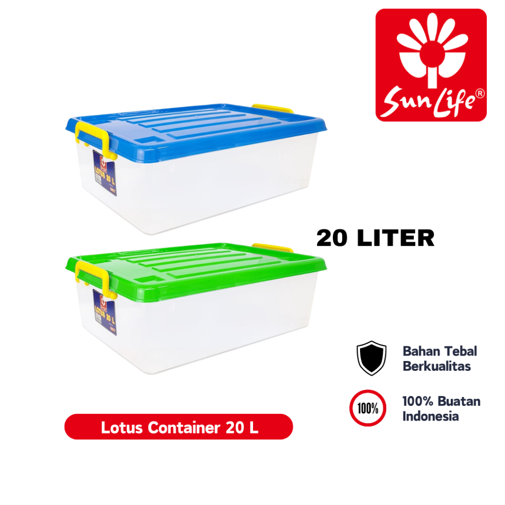 Jual SUNLIFE - Lotus Container 20 Liter Kotak Penyimpanan Plastik Lotus ...