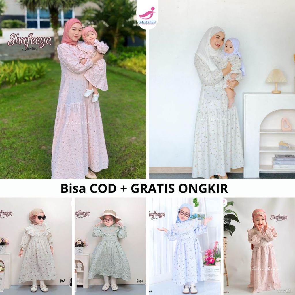Jual Dress Gamis Couple Ibu dan Anak Perempuan terbaru SHAFEEYA Gamis ...